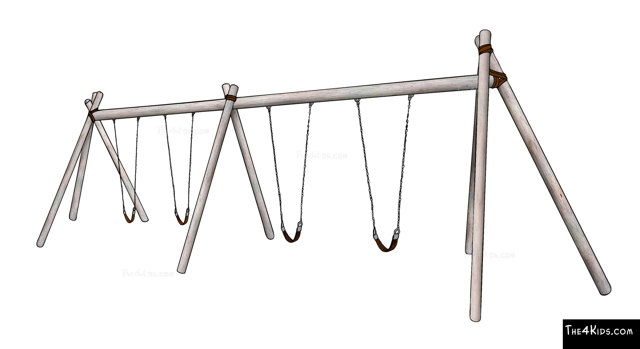 Plank Swingset - The 4 Kids