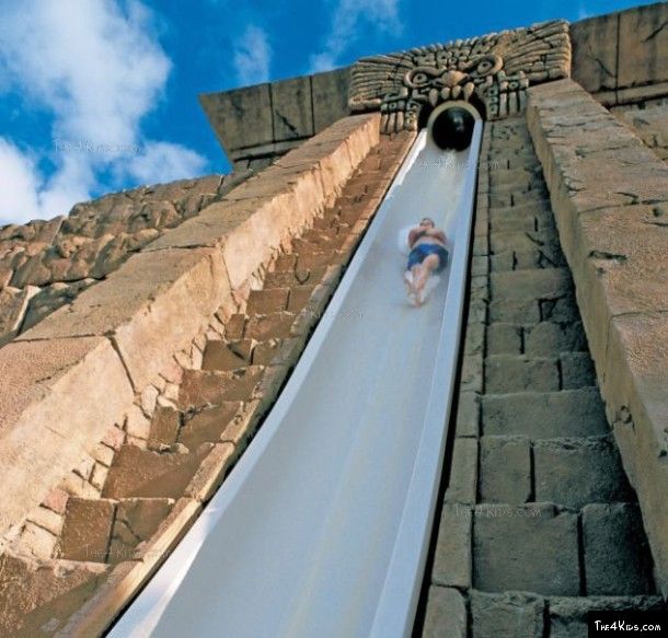Mayan Temple Water Slide - The 4 Kids